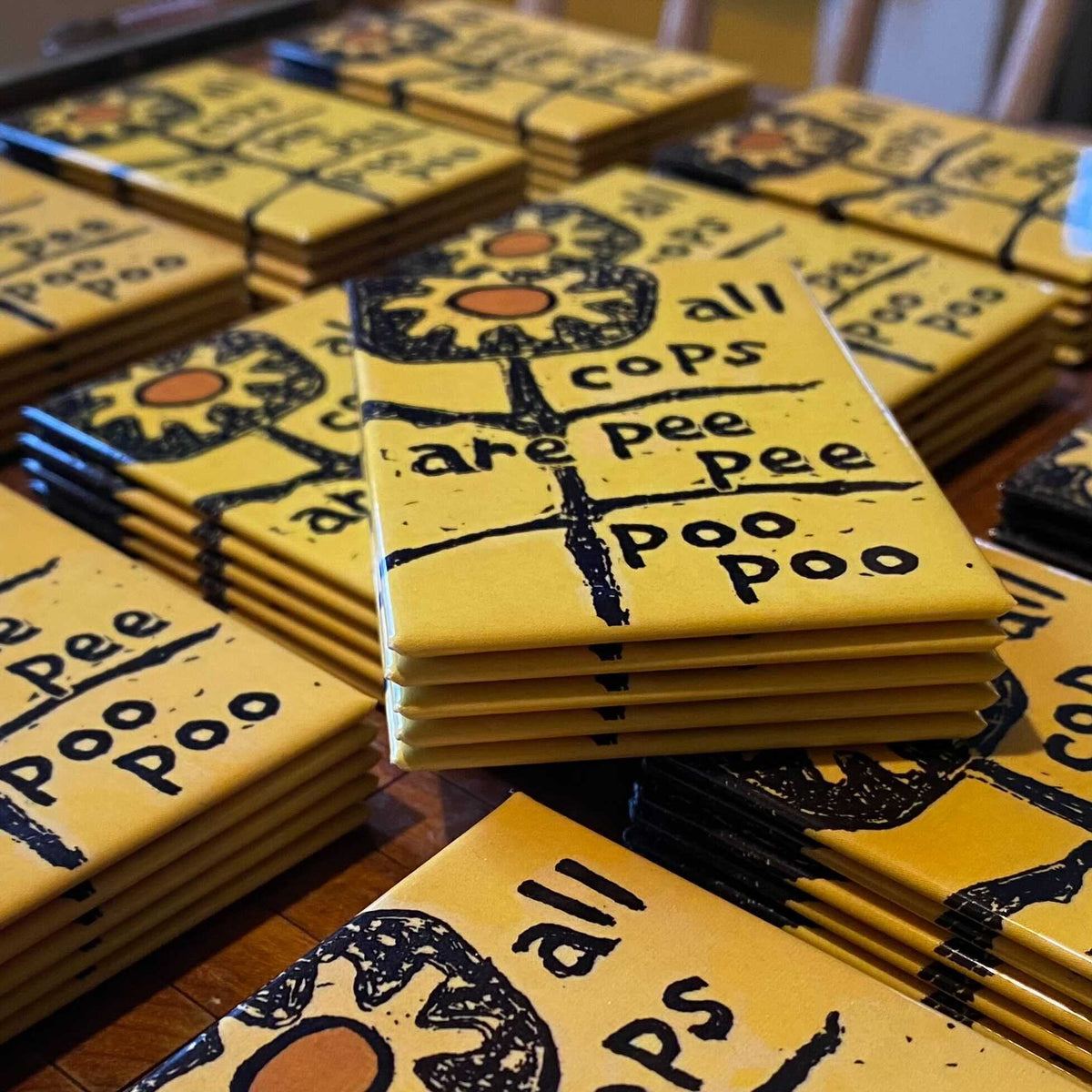 All Cops are Pee Pee Poo Poo refrigerator magnet – Detritus Books